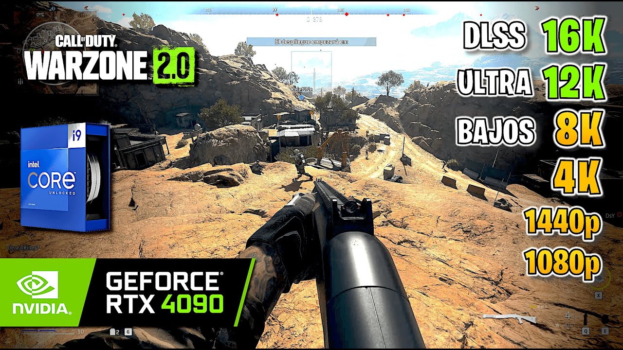 RTX 4090 COD WARZONE 2.0 1080p - 1440p - 4K - 8K -12K - 16K DLSS ON/OFF ...