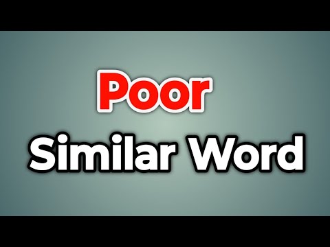 Poor Similar Word || Synonyms of Poor | Words Tube - YouTube