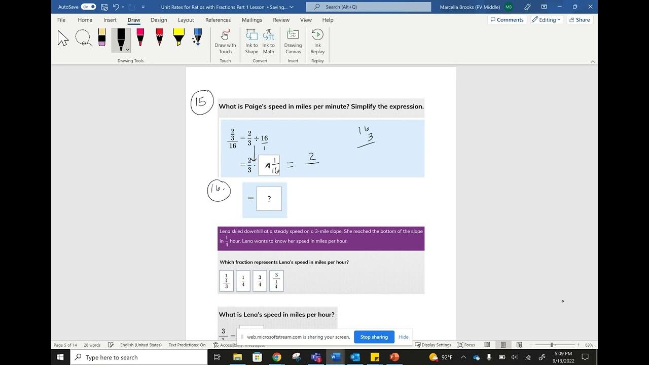Part 3 Compute Unit Rates Associated with Ratios of Fractions - YouTube