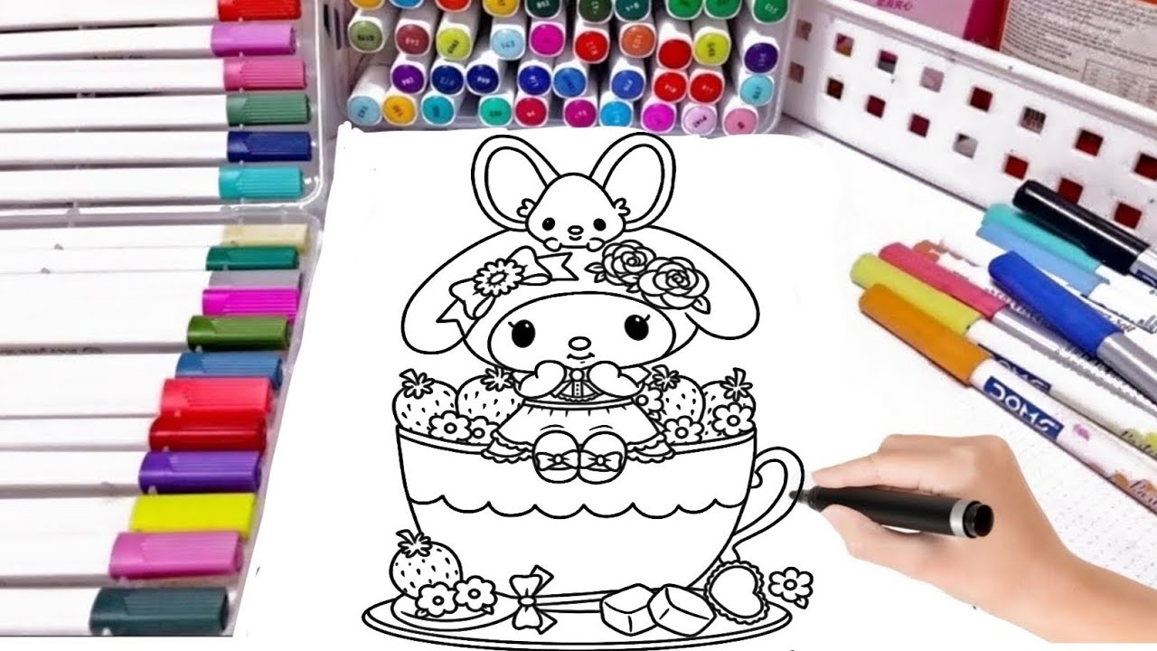 15 Minutes of Pure ASMR Melody Coloring Pages / satisfying art ...
