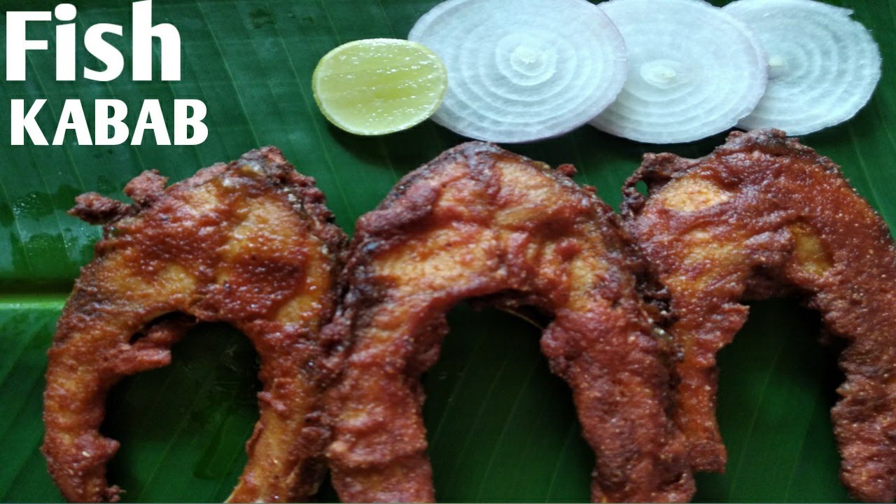 fish kabab recipe in kannada - ಫಿಶ್ ಕಬಾಬ್ | fried fish street food ...