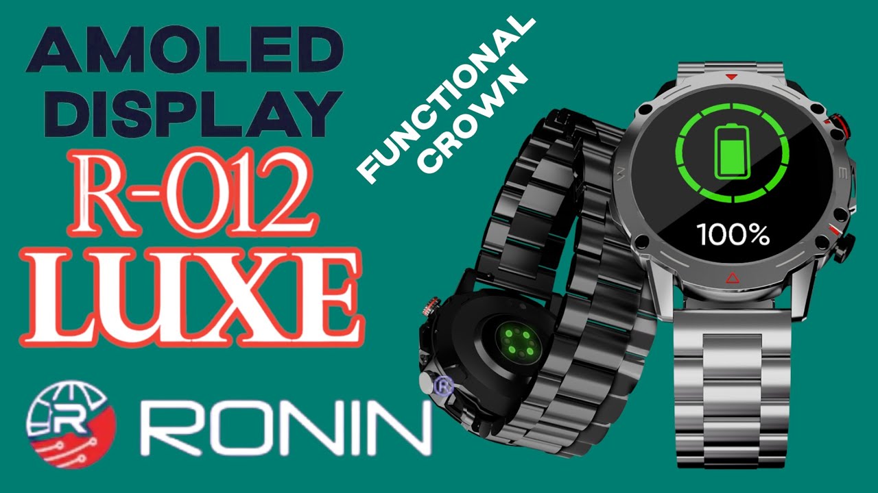 ronin r-012 luxe smartwatch | Stainless steel smartwatch - YouTube