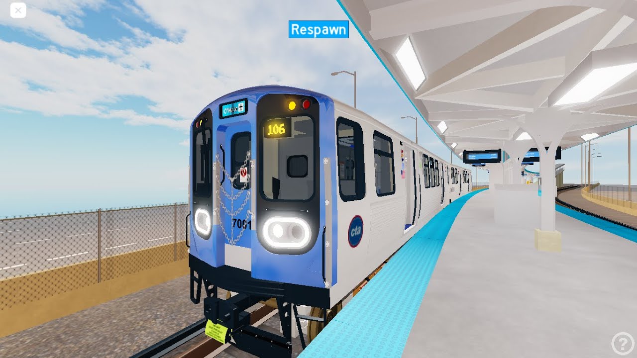 CTA blue line 7000 series ride roblox - YouTube