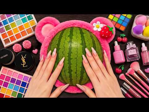 ASMR Makeup on Watermelon (No Talking)