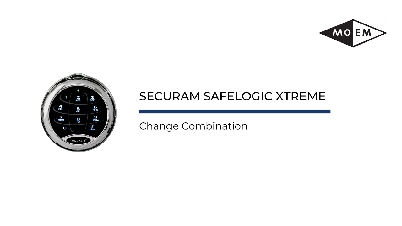 MOEM Safe - Change Combination Securam SafeLogic Xtreme - YouTube