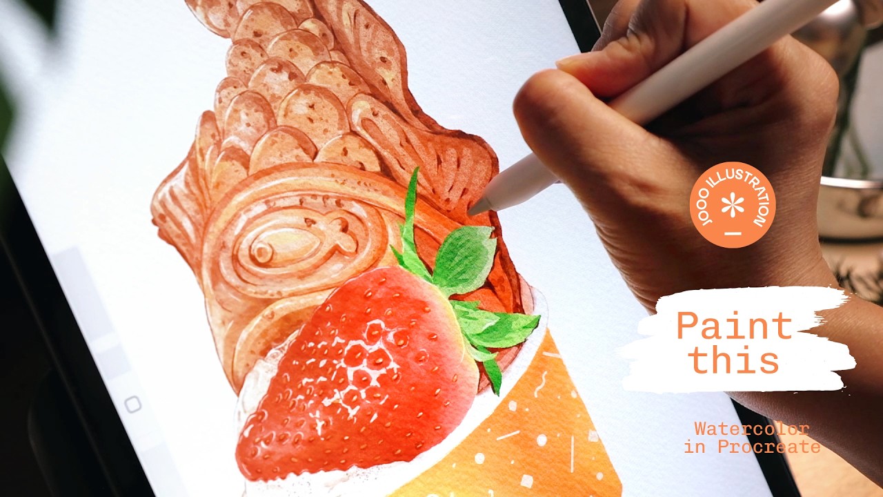 Painting Realistic Taiyaki Ice Cream in Procreate | Step-by-Step ...