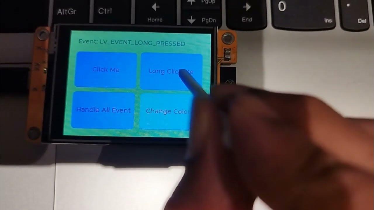 LVGL ESP32 2432S028R CYD learn about button events (Beginner) - YouTube