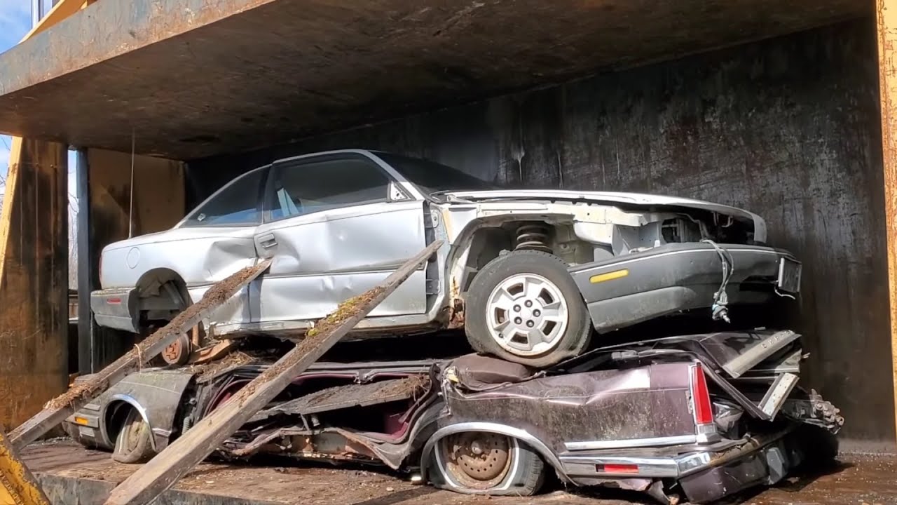 Car Crusher Crushing Cars 99 - YouTube