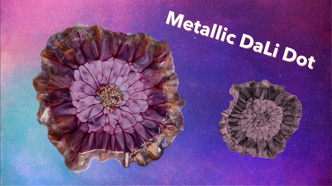 #54_Metallic DaLi Dot Flower 🍇💜 | Kunstharz - YouTube