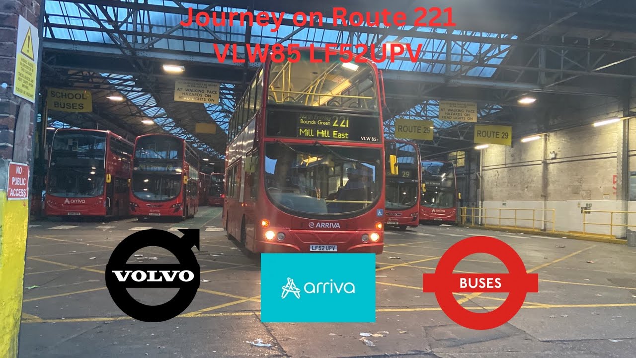 PRESERVED | Journey on Route 221 | VLW85 (LF52UPV) | North Finchley ...