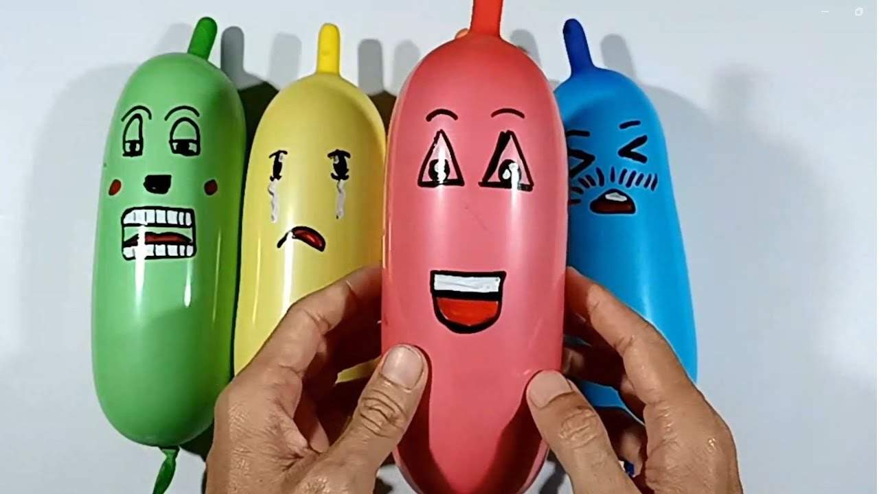 Making slime with balloons satisfying slime videos ASMR slime || ryn ...