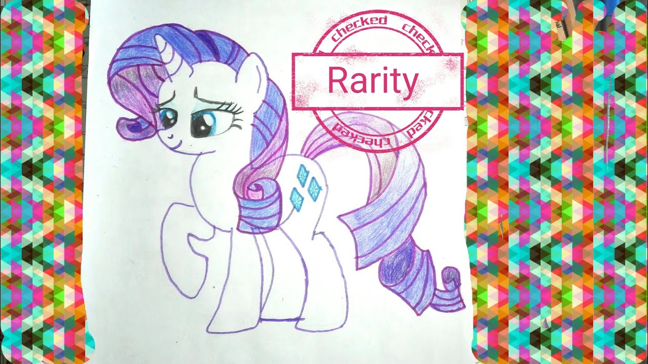 How to draw a pony base step by step # My Little Pony ** (Rarity) - YouTube