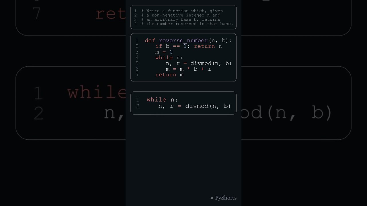 Reversing A Number In Any Base In Python python coding programming Reversing A Number In Any Base In Python python coding programming