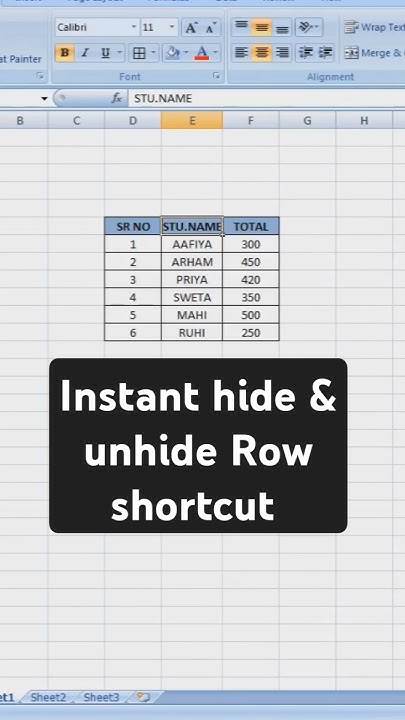 Instantly HIDE and UNHIDE Rows in SECONDS! Excel Shortcuts | excel | # ...