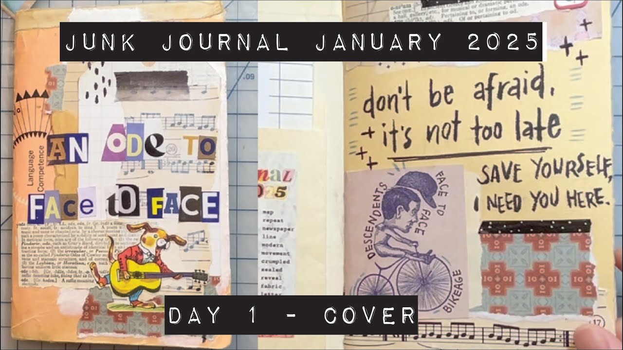 Junk Journal January 2025 - Day 1 - Cover - YouTube
