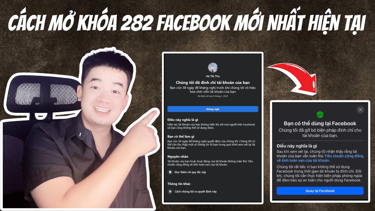 Cách Mở Khóa 282 Facebook Mới Nhất Hiện Tại || Unlock 282 Tỷ Lệ 100% ...