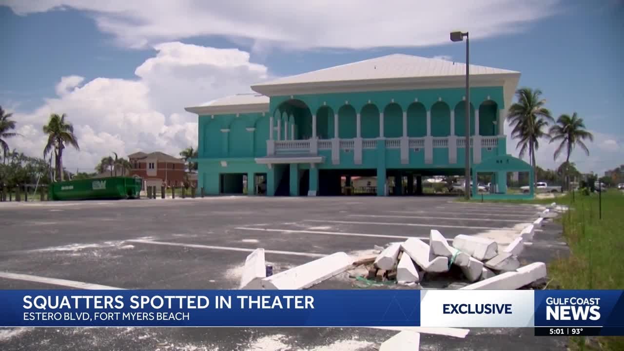 Squatters found in former Fort Myers Beach theater - YouTube