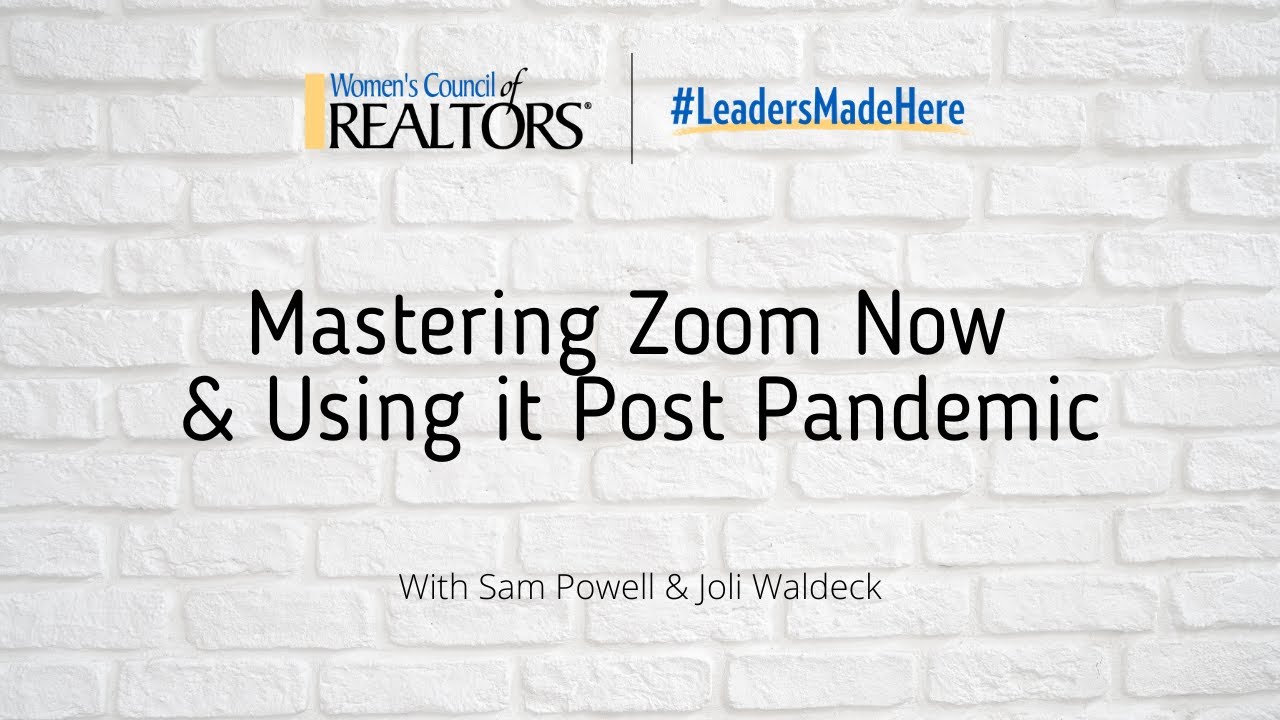 Mastering Zoom Now & Using it Post Pandemic - YouTube