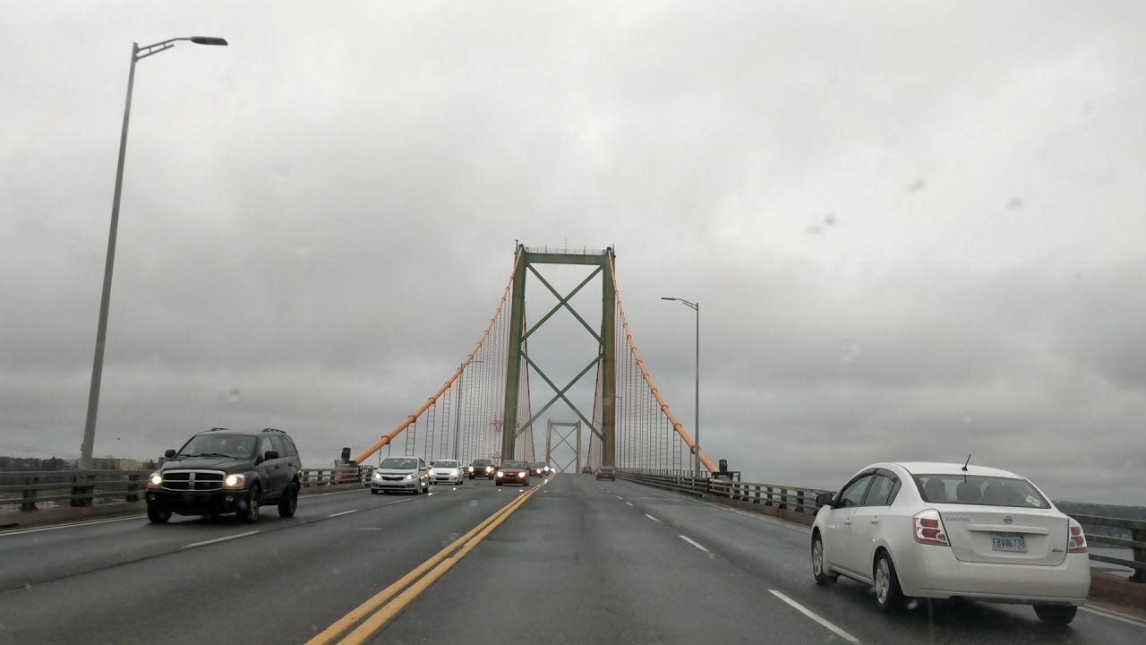 Driving across the MacKay Bridge from Dartmouth to Halifax (April 22 ...