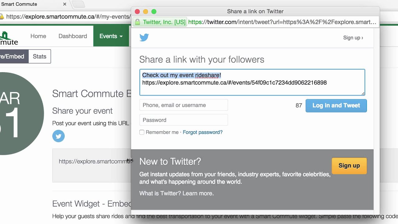 Smart Commute tool tutorial #8 - Creating an Event - YouTube