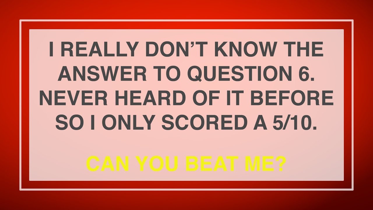 Play Hard Trivia Quiz - Can you beat the score? - YouTube