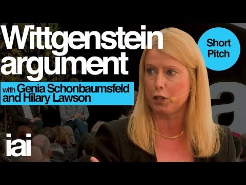 Wittgenstein-Argument | Hilary Lawson, Genia Schonbaumsfeld