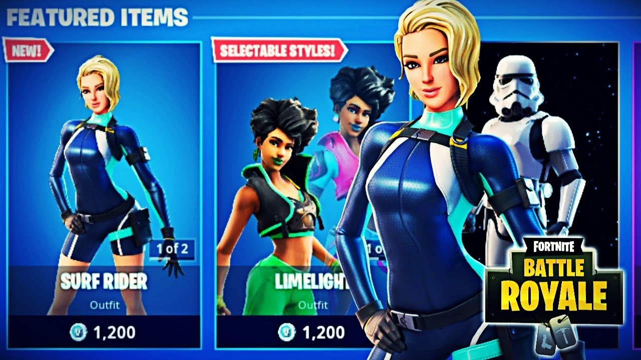 NEW SURF RIDER SKIN + DUAL FILET PICKAXE NEW FORTNITE ITEM SHOP - YouTube