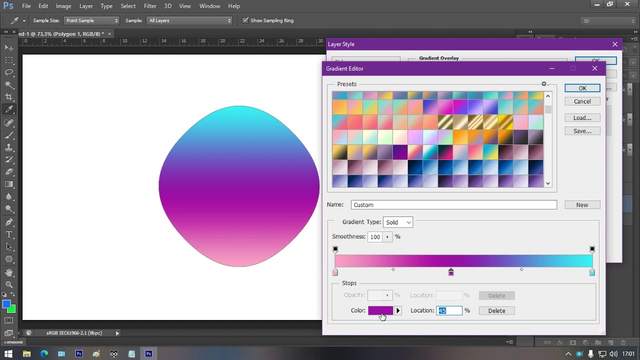 Tutorial Photoshop | Gradient color - YouTube