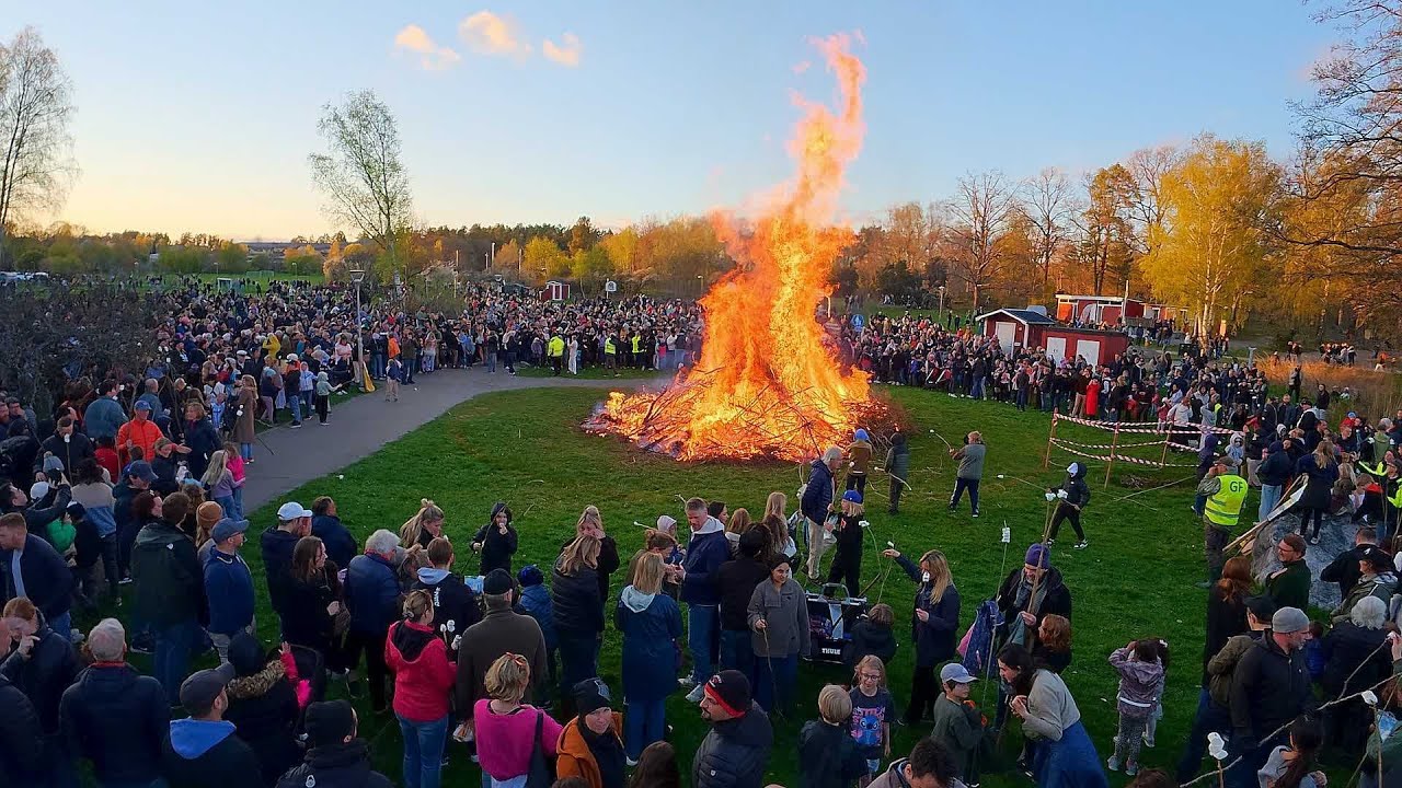 Valborgsfirande 2023 "Gribbylund" Täby Sweden - YouTube
