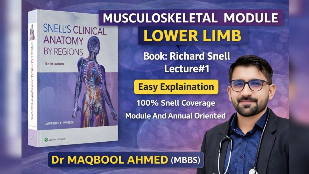 Lower limb Anatomy Series Lecture # 1|MUSCULOSKELETAL MODULE/Block ...