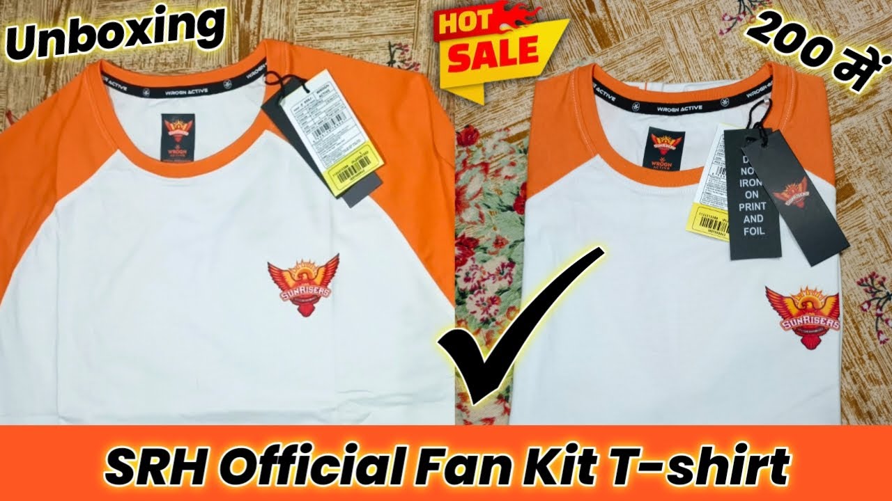Wrogn SRH Official Fan Kit T-shirt Unboxing | Wrogn SRH T-shirt ...