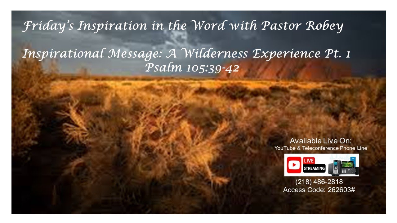 Friday's Inspiration in the Word with Pastor Robey - YouTube