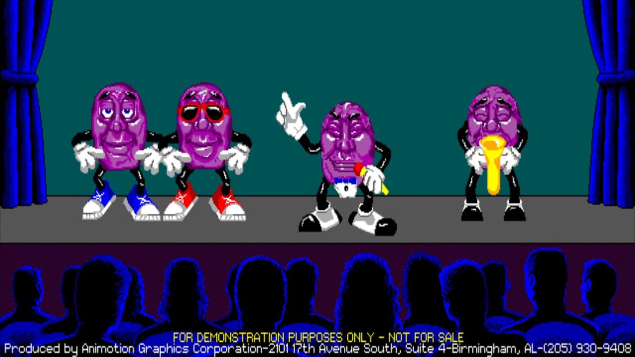 California raisins animation (PC-MS DOS, 1988) - YouTube