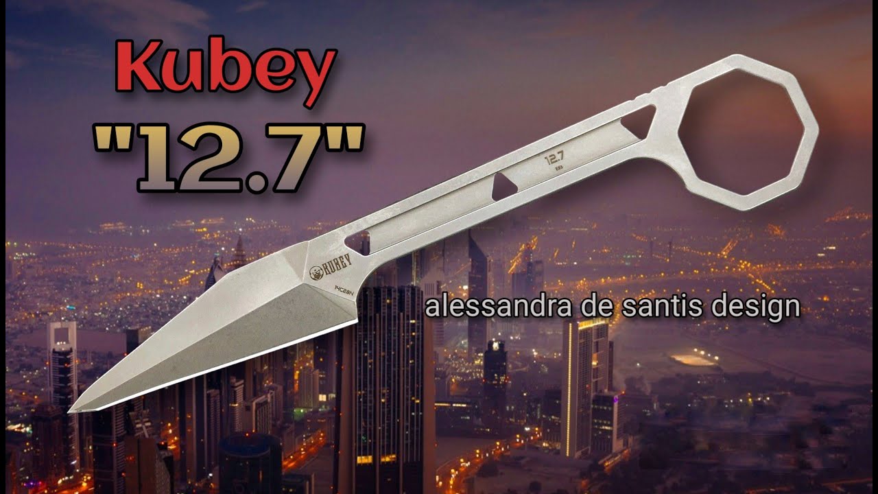 Kubey "12.7" Sweet Hex Ring Neck Knife by Alessandra De Santis! - YouTube