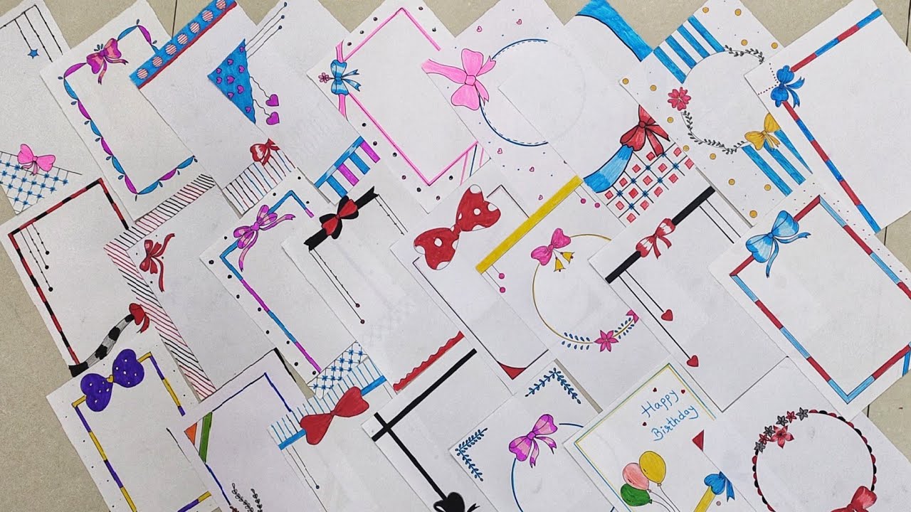 50 Blue Border Design/Project Work Designs /Project Design /Front Page ...