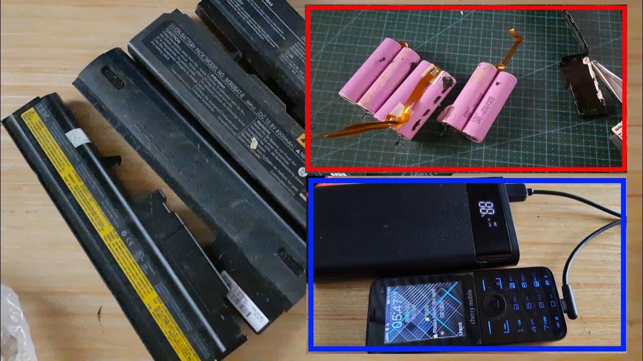 DIY Powerbank gamit ang lumang battery ng Laptop - YouTube