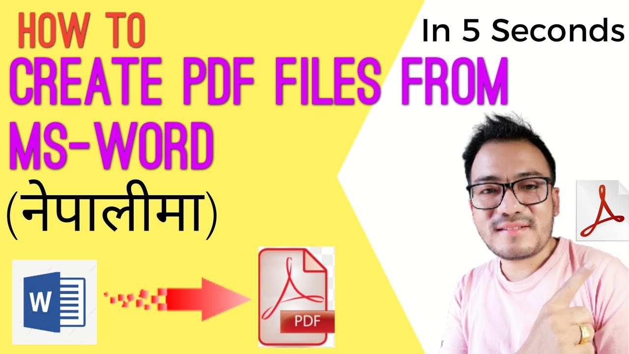 How To Create Pdf Files From Ms-Word | Covert Ms-word To Pdf | How To ...