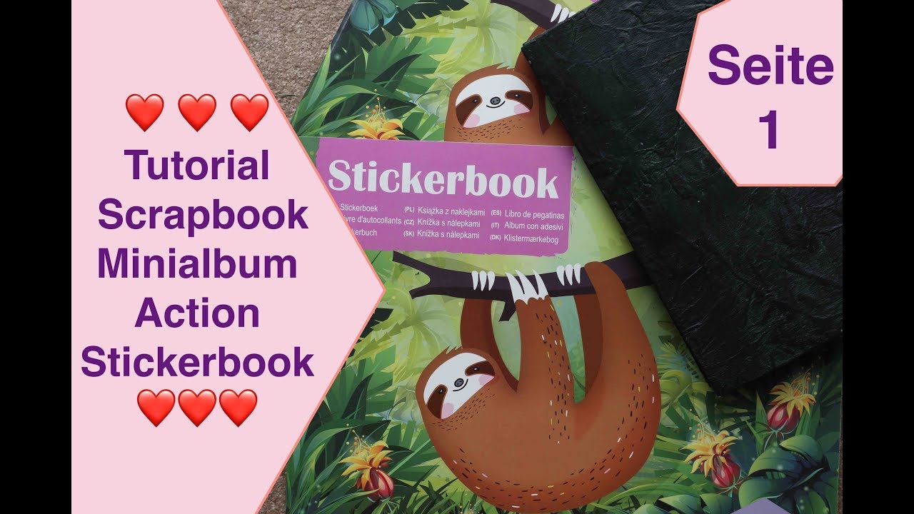 Tutorial Scrapbook, Sticker- Mini-Album Action, Stickerbook Faultier ...