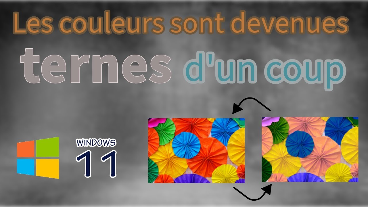 Les couleurs sont devenues ternes d'un coup sous Windows 11 - YouTube