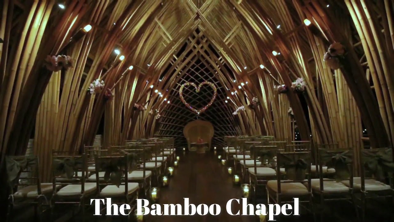 Bamboo Chapel wedding decoration - YouTube