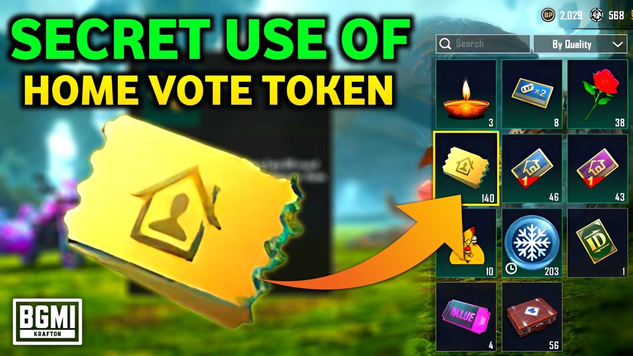 How To Use Home Vote Token in BGMI | Home Vote Token Ka Use Kaise Kare ...
