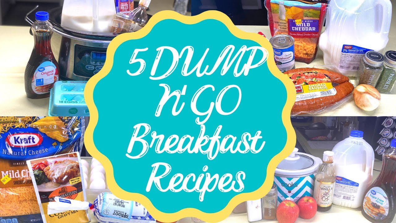 5 DUMP N’ GO BREAKFAST CROCKPOT RECIPES | SIMPLE RECIPES WITHOUT THE STOVE | COOKIES & BACON ...