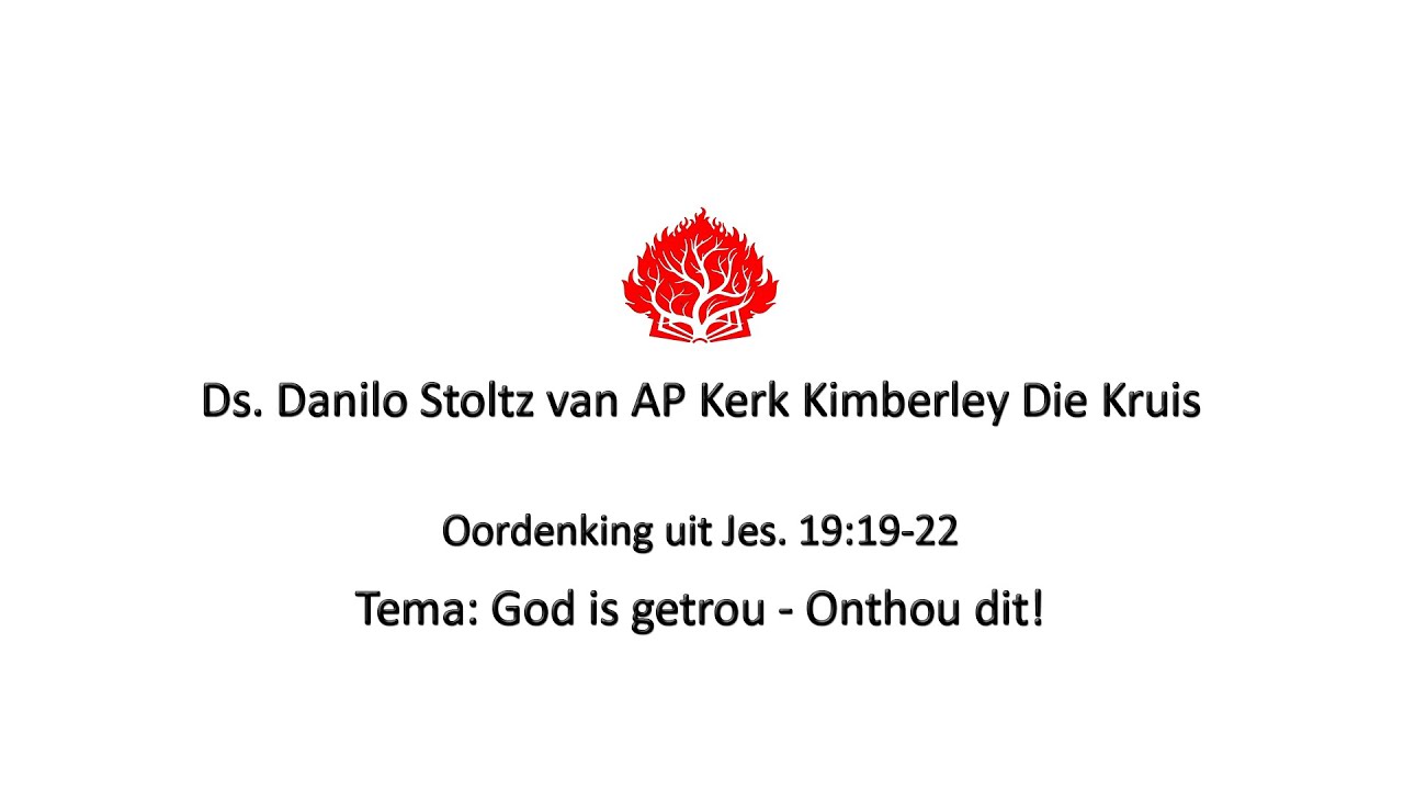 God is getrou - Onthou dit! - YouTube