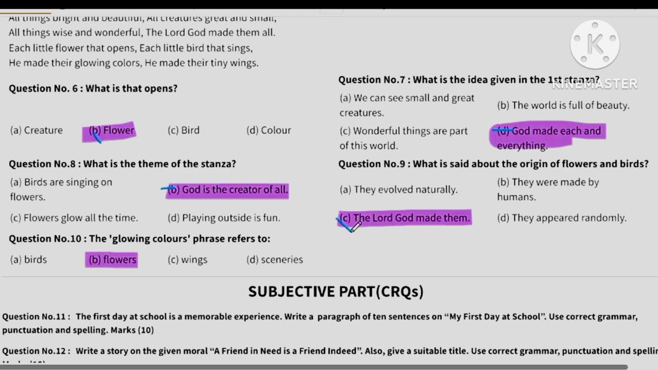 English class 8 mid term paper 2024 | 2nd term english paper grade 8 ...