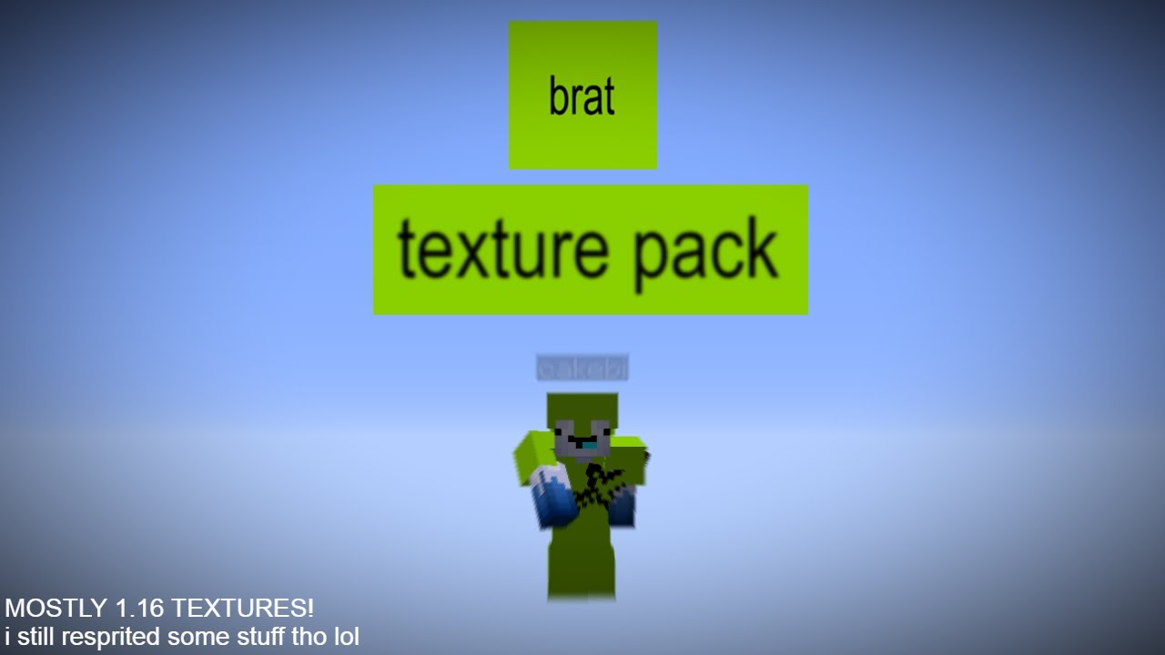 1.8.9 brat TEXTURE PACK (Minecraft) - by me :D - YouTube