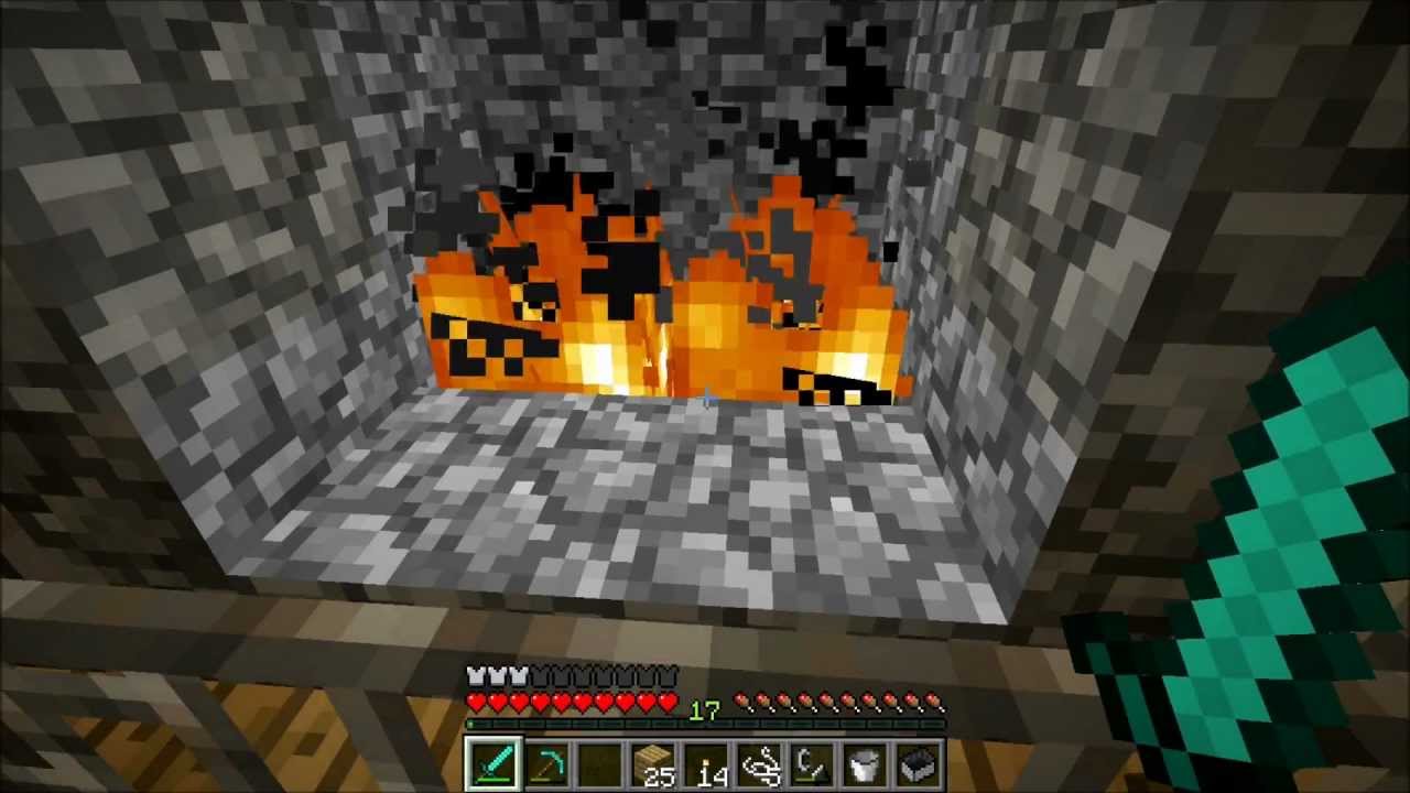 Minecraft, How to make a Fireplace - YouTube