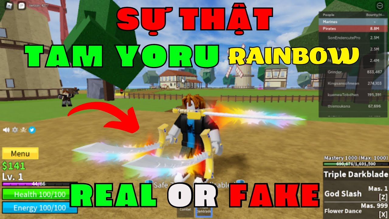 Sự Thật Về Triple Yoru Rainbow Là Thật Hay Giả Blox Fruits Update 16 ...
