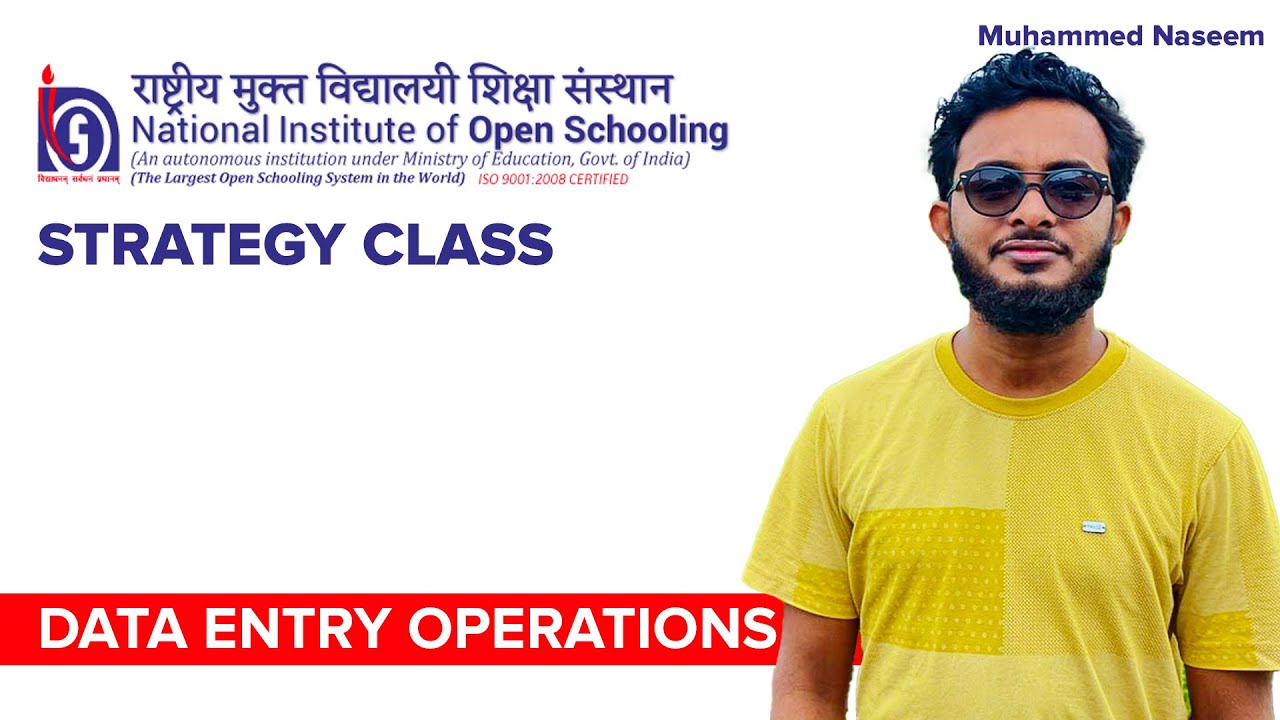 Strategy Class | NIOS Data Entry Operations (336) | Kerala's No.1 NIOS ...