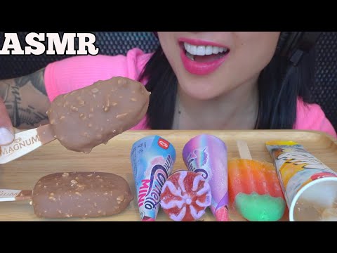 ASMR EATING ICE CREAM + ICE POP (CRUNCHY EATING SOUNDS) NO TALKING | SAS-ASMR