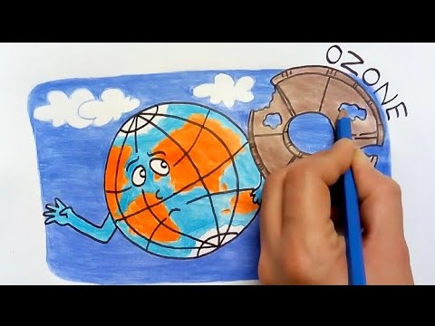 world ozone day drawing || how to draw ozone day poster || ozone layer ...
